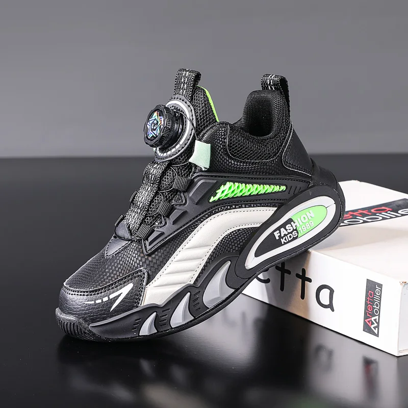 Super-Cool-Boy-Basketball-Shoes-Quick-Lacing-Kids-Sneakers-Comfortable ...