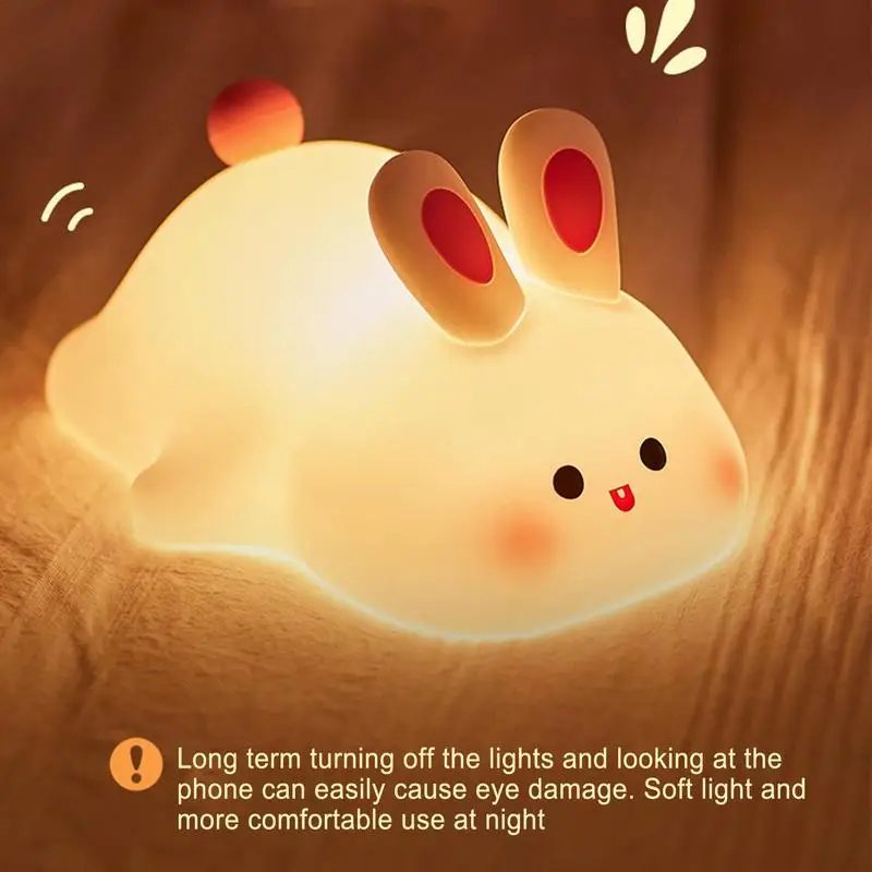 USB-Rechargeable-Rabbit-Night-Lamp-Kids-Touch-Night-Light-Animal-Big ...