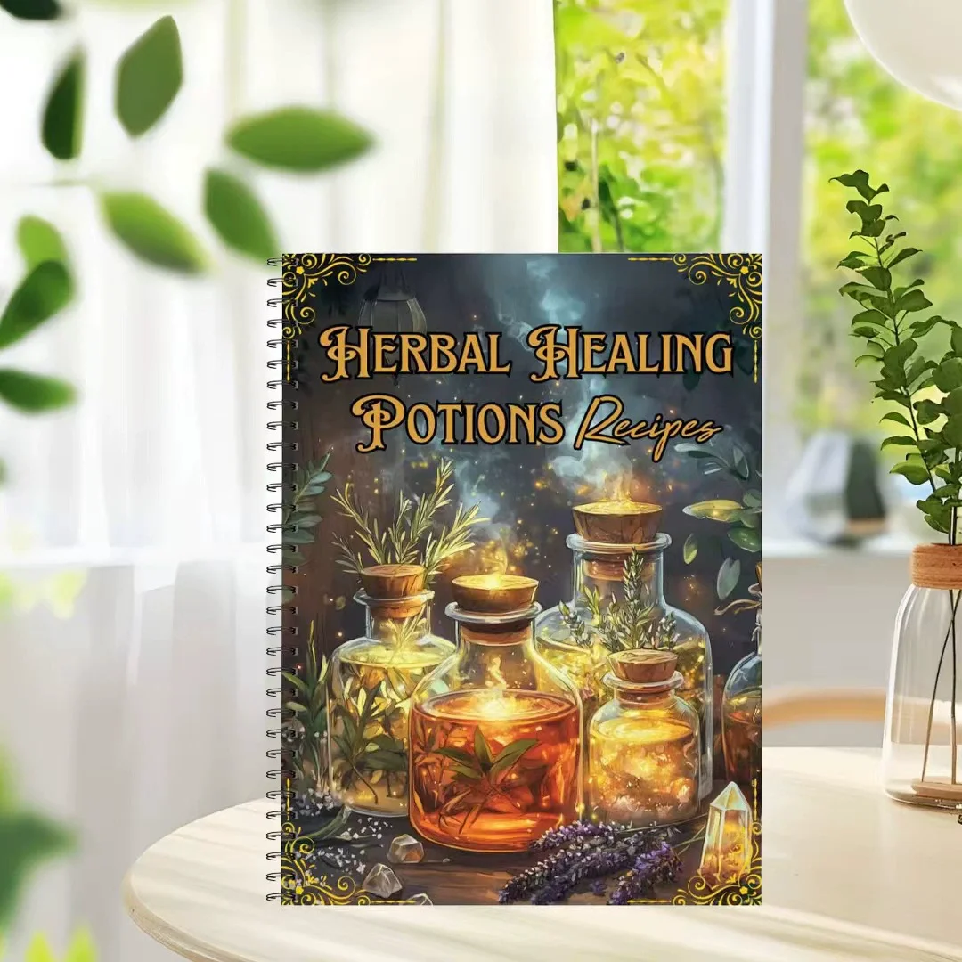 Herbal Healing Potions Recipes Notebook Mysterious Magic Herbal Record ...
