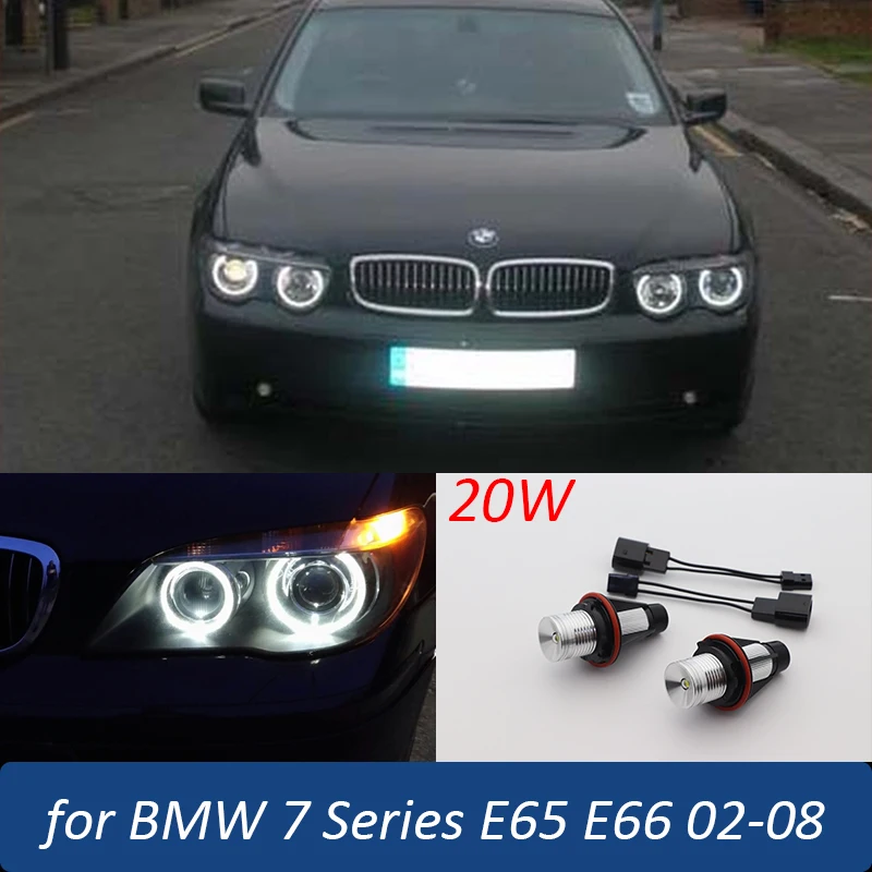 2x-Error-Free-20w-LED-Angel-Eyes-Marker-Lights-Bulbs-for-BMW-7-series ...