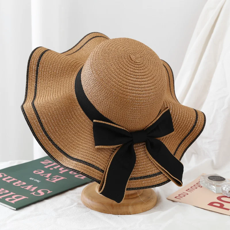 Women-Straw-Cap-Foldable-Wide-Brim-Summer-Sun-Hat-Beach-Women-For ...