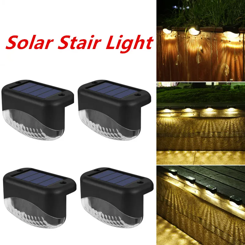 LED Solar Stair Light Waterproof Outdoor Garden Solar Lights Terrace ...