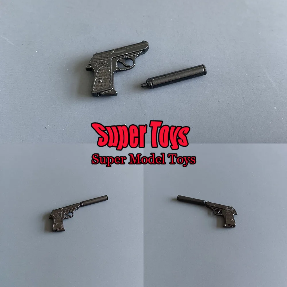 In-Stock-1-6-Soldier-Modern-Mini-PPK-With-Noise-Reduction-Black-Alloy ...
