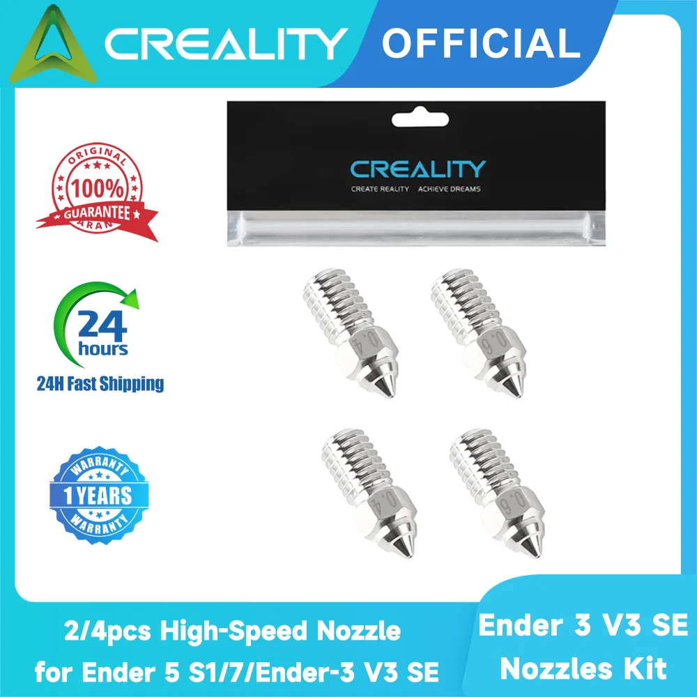 Creality-Official-Ender-3-V3-SE-Nozzles-Kit-2-4pcs-High-Speed-Nozzle ...