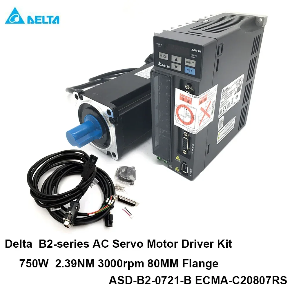 750W-Delta-B2-Servo-Motor-Drive-Kit-220VAC-0-75KW-Delta-Servo-Kit-Brake ...