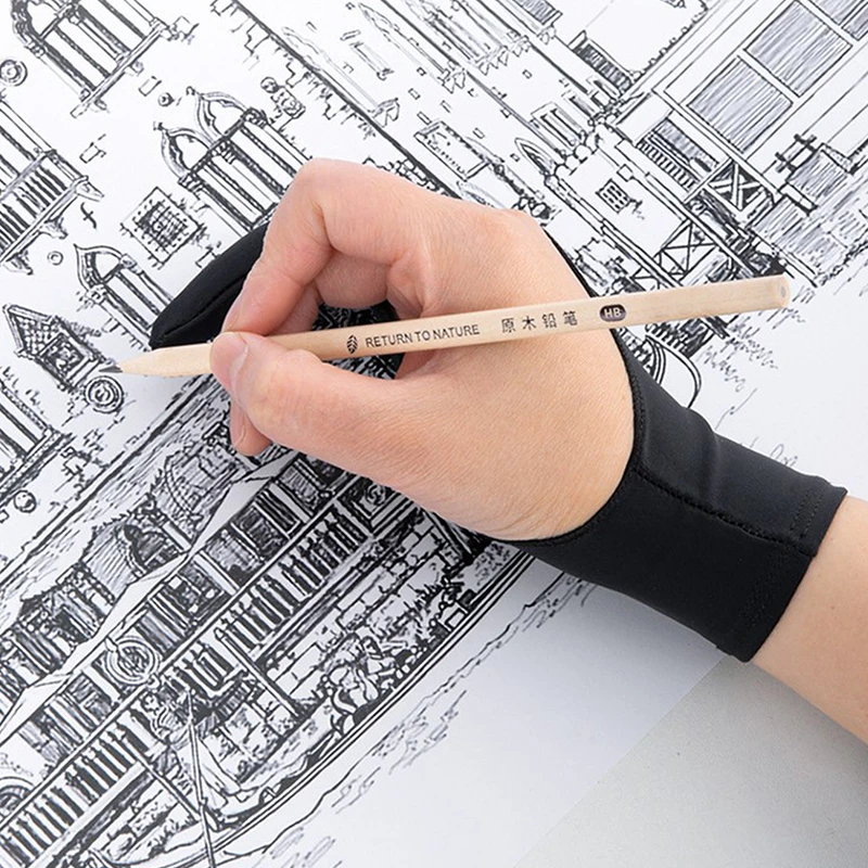 1X-Artist-Drawing-Glove-For-Any-Graphics-Drawing-Tablet-Black-2-Finger ...