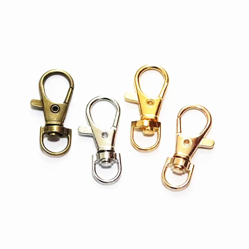 30PCS-Antique-Bronze-Gold-Color-Key-Chains-Ring-Metal-Swivel-Lobster ...