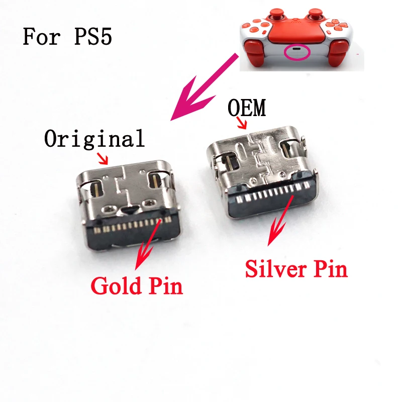 10pcs-Charging-Socket-Port-For-PS5-Playstation-DualShock-5-Controller ...