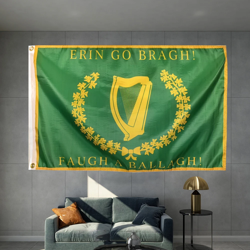 8th AL Irish Brigade Regiment Historical Flag Graphic Custom Printed ...