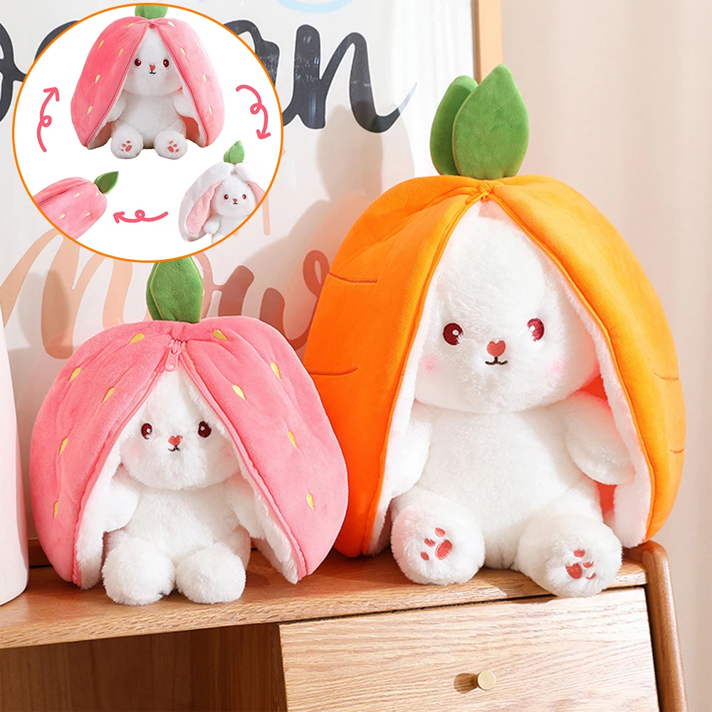 Bunny-Stuffed-Animal-Reversible-Strawberry-Rabbit-Transformed-Plush ...