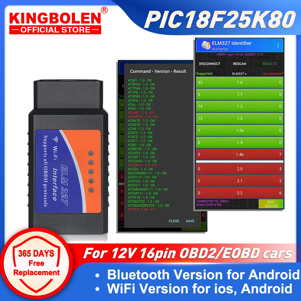 Elm327-v1-5-obd2-scanner-pic18f25k80-chip-wifi-elm-327-bluetooth-elm327-ferramenta-de-diagn ...