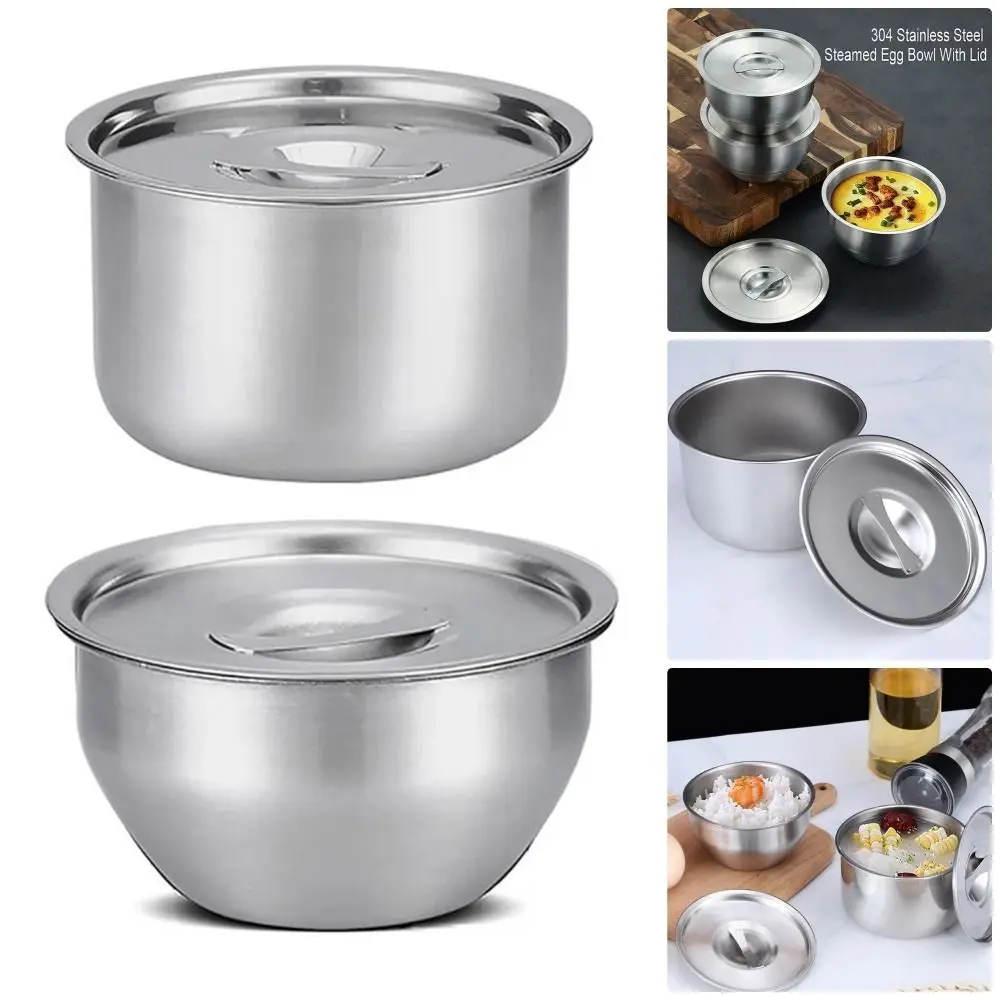 304-Stainless-Steel-Rice-Bowl-With-Lid-Soup-Bowl-Steamed-Rice-Bowl-Anti ...