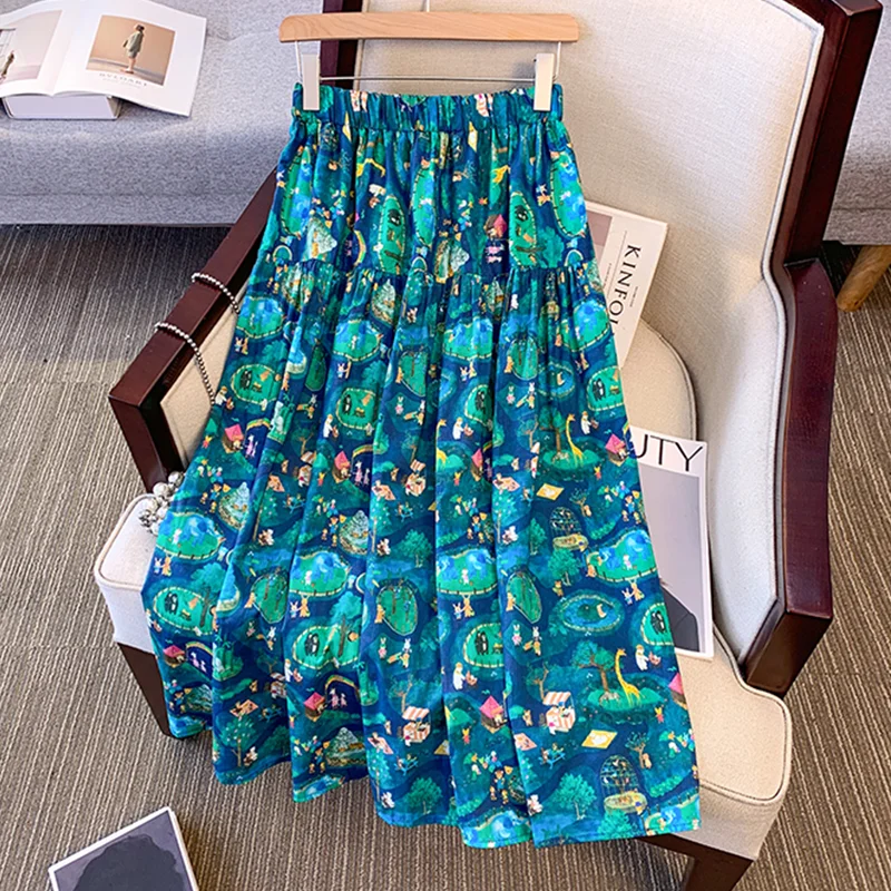 TIGENA-Prairie-Chic-Midi-Long-Skirt-for-Women-2024-Summer-Aesthetic ...