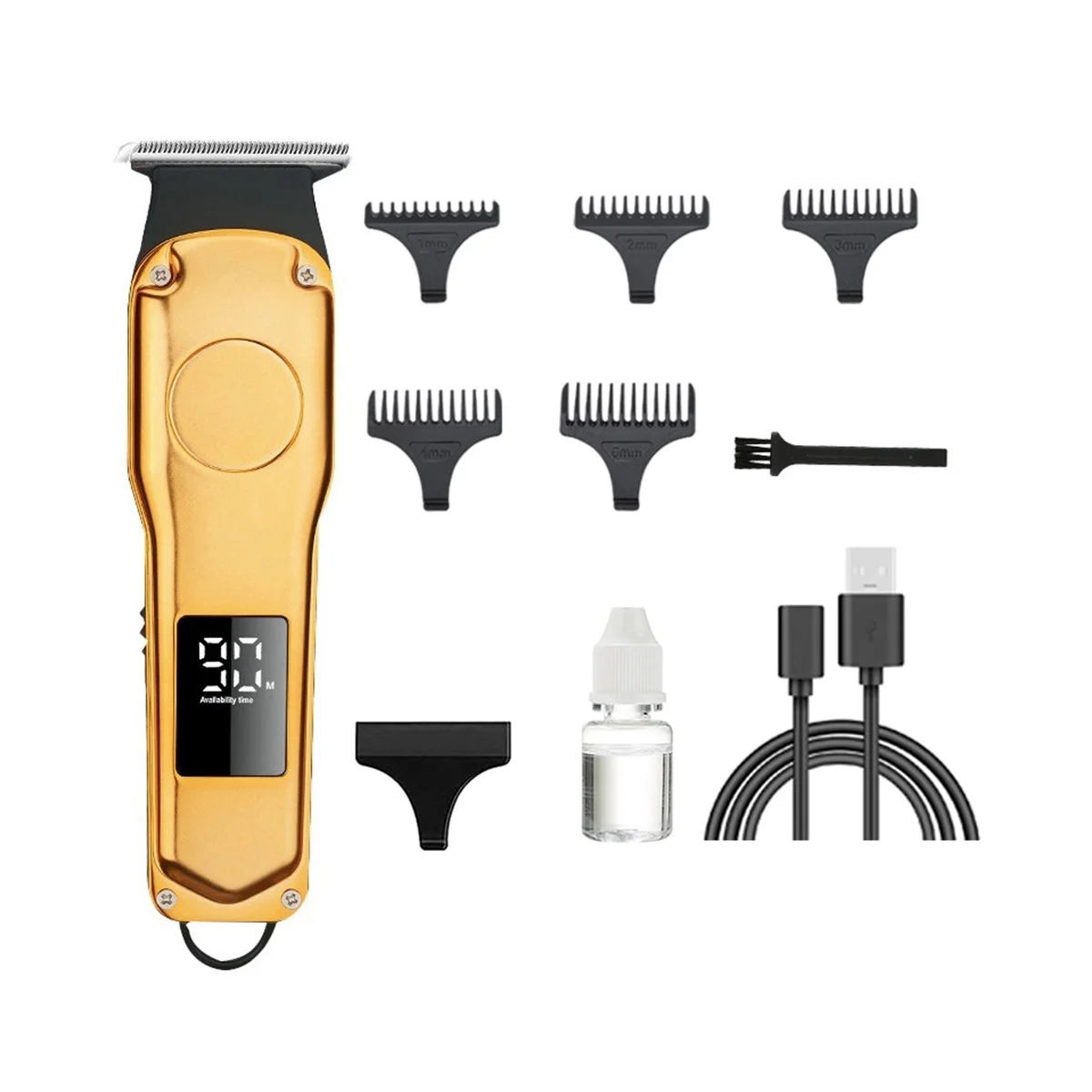Professional-Barber-Hair-Clipper-Rechargeable-Electric-Cutting-Machine ...