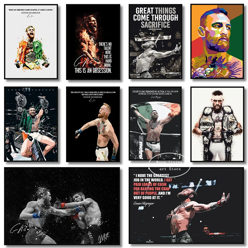 Inspirational-Boxing-Conor-McGregor-Poster-Canvas-Print-Painting-Wall ...