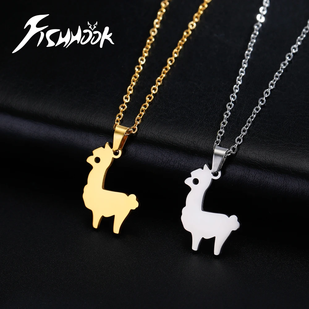 Fishhook-Alpaca-Necklace-Animal-Sheep-Chain-Gift-For-Woman-Man ...