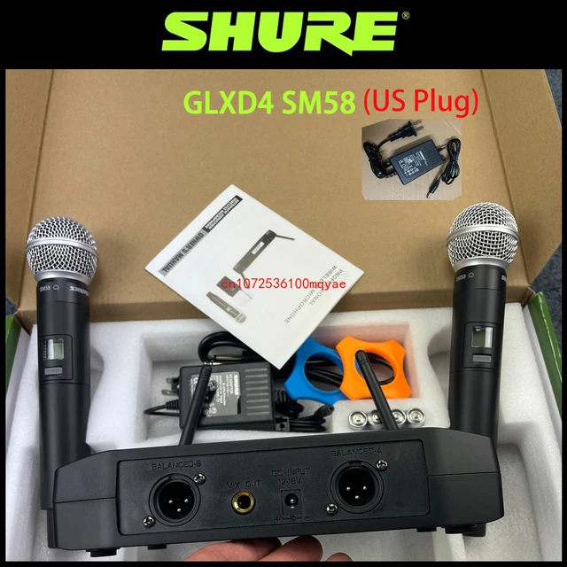Shure GLXD4 SM58 Wireless Microphone 640-690 MHZ Dynamic Professional Handheld Party Stage ...