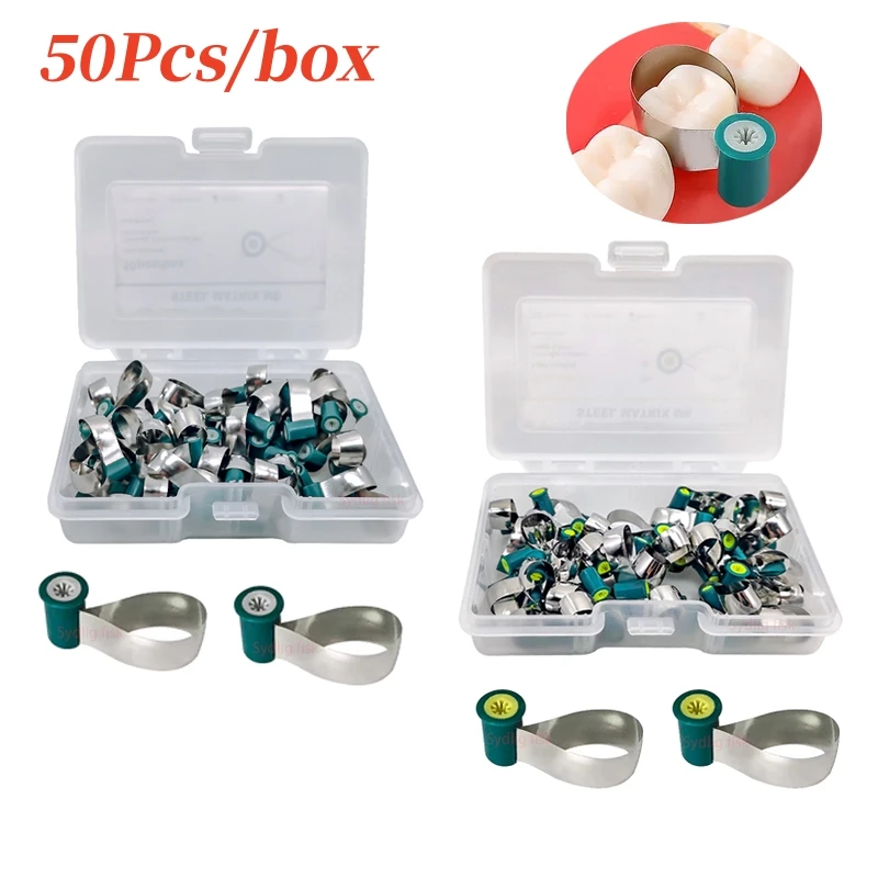 50Pcs-Dental-Matrix-Bands-Steel-Matrix-Double-Side-Contoured ...