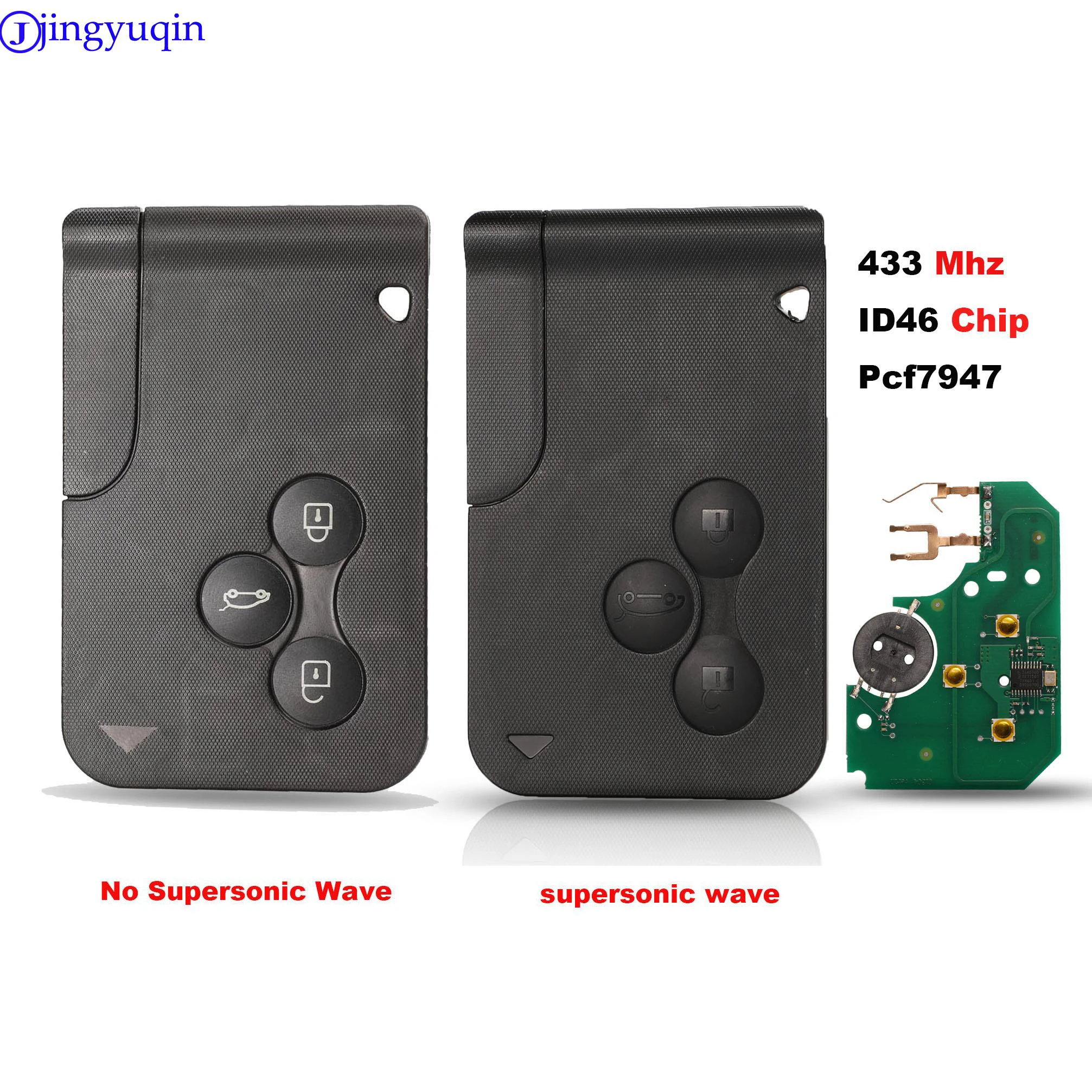 Jingyuqin-Carte-cl-t-l-commande-intelligente-3-boutons-433MHz-transpondeur-ID46-PCF7947-avec ...