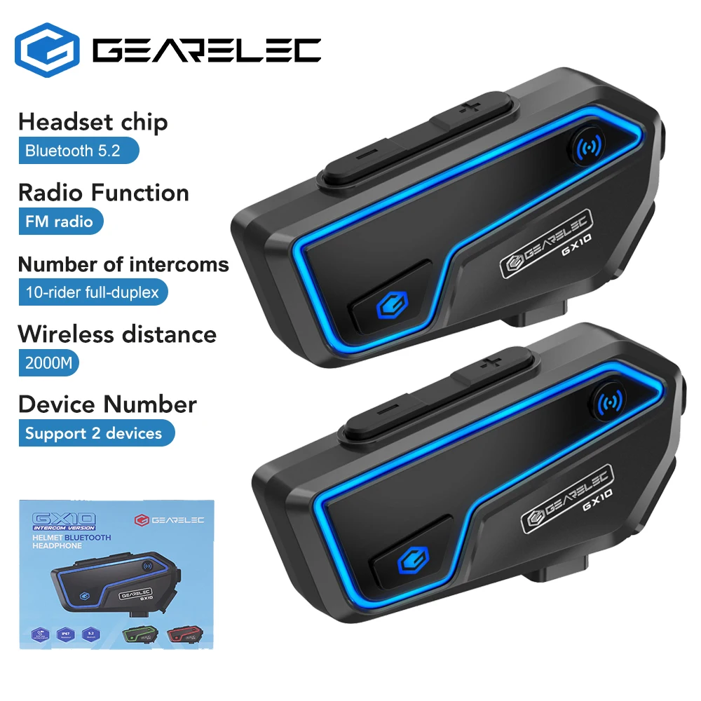 GEARELEC-GX10-Motorcycle-Intercom-Helmet-Bluetooth-Headset-10-Riders ...