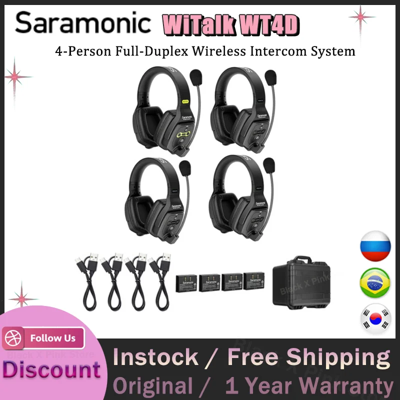 Saramonic-WiTalk-WT4D-Full-Duplex-Wireless-Intercom-Communication ...