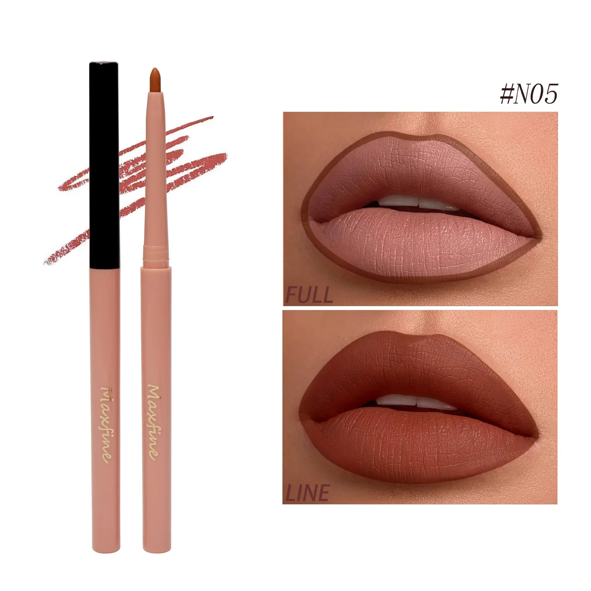 Lipstick-Pencil-Waterproof-Sexy-Red-Matte-Contour-Tint-Lipstick-Lasting ...