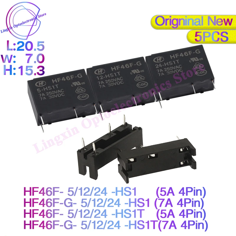 Hf46f 12 Hs1 | Hf46f 12v | Relay - 5pcs Hf46f -5-hs1 Hf46f-g-12-hs1 Hf46f-g-24-hs1 4pin - Aliexpress