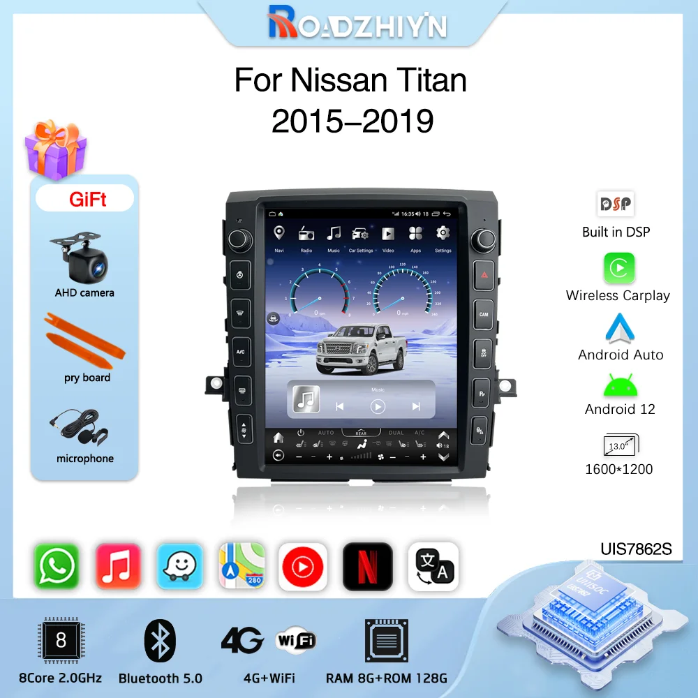 13-Tesla-Style-Car-Multimedia-Video-Player-For-Nissan-Titan-2015-2019 ...