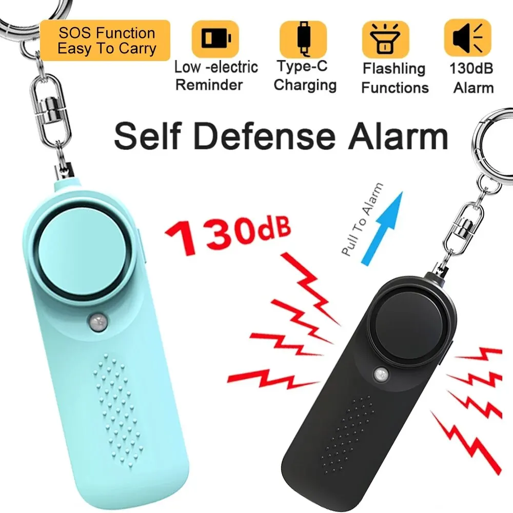 Self-Defence-Alarm-130DB-AAA-Battery-Led-Lights-and-Acoustic-Flash-Security-Alarm-Keychain-for ...