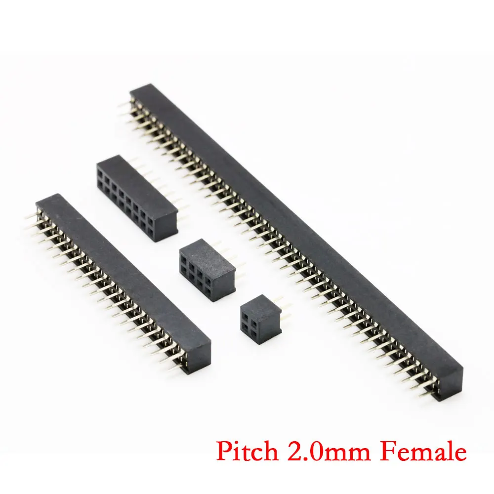 10PCS Pitch 2.0mm Double Row Pin Female Header Socket 2*2P/3/4/5P/6/7/8 ...