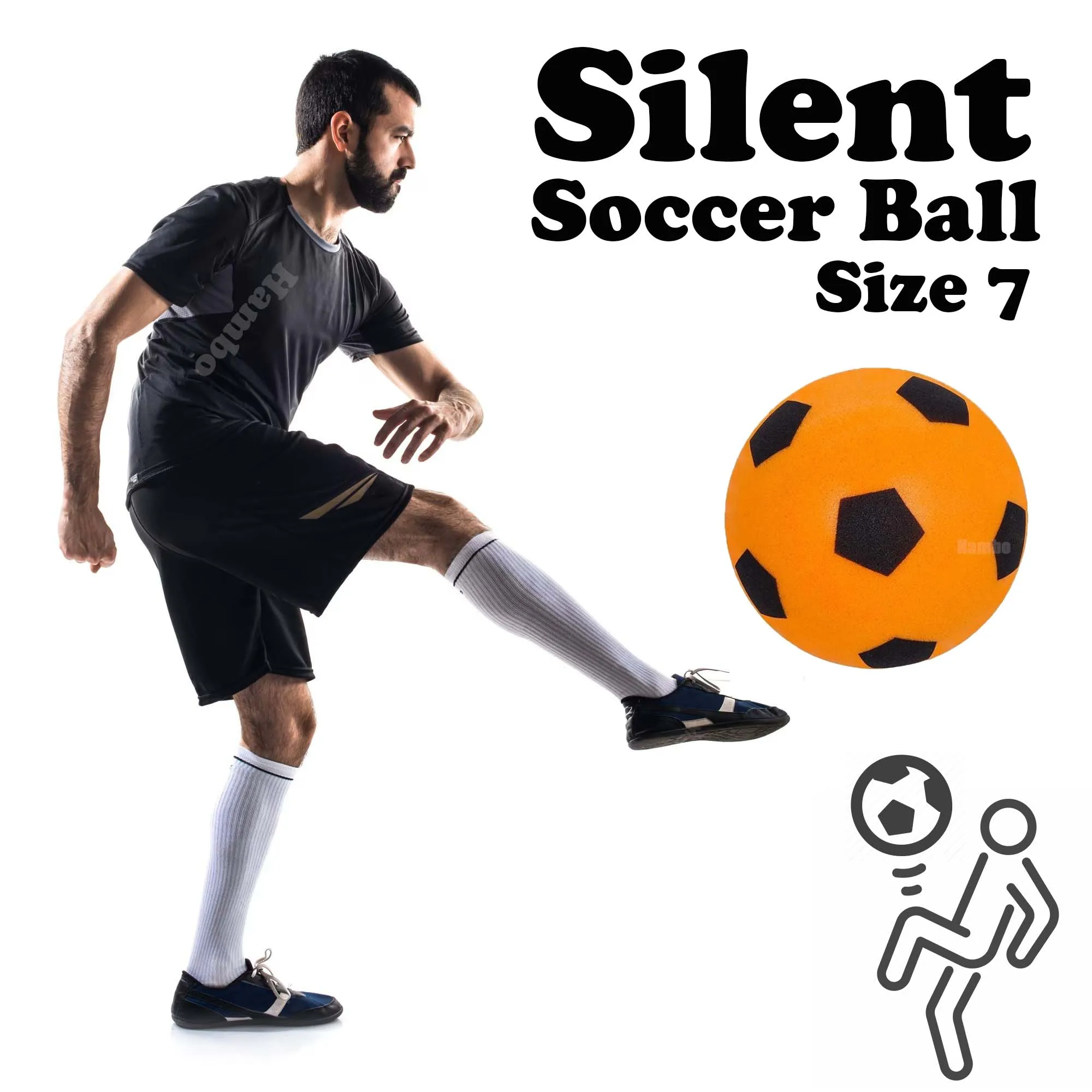 Silent-Soccer-Ball-Men-Size-9-25inch-Indoor-Practice-Airless-Foam ...