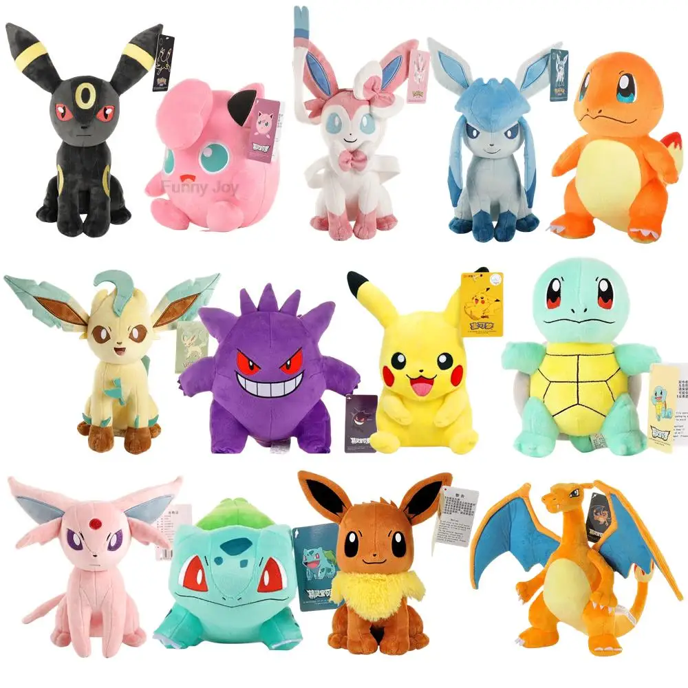 Pokemon-Plush-Stuffed-Animal-Toy-Charmander-Squirtle-Pikachu-Lua-Eevee ...