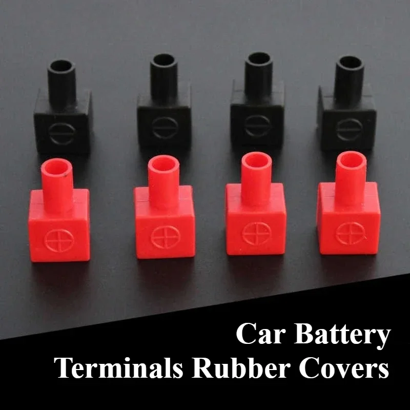 2Pcs Square Motorcycle Car Battery Terminals Rubber Covers Battery ...