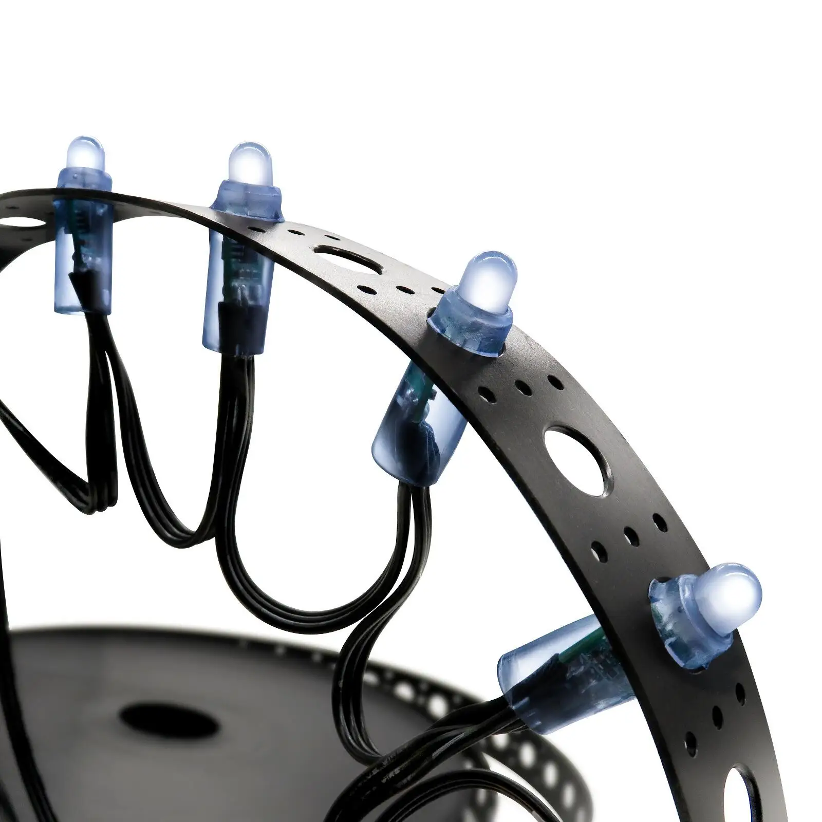 50m/roll,Plastic mounting strip for 12mm pixel nodes,1 inch(25mm) hole ...