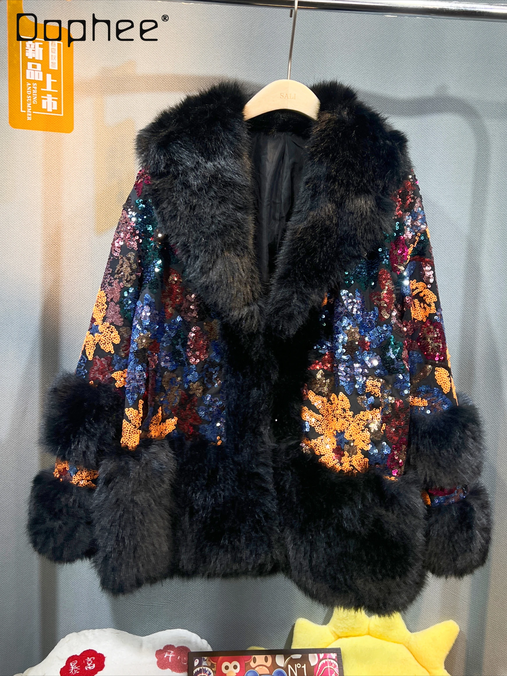 Manteau-en-fausse-fourrure-de-vison-pour-femme-veste-paillettes-int-gr ...