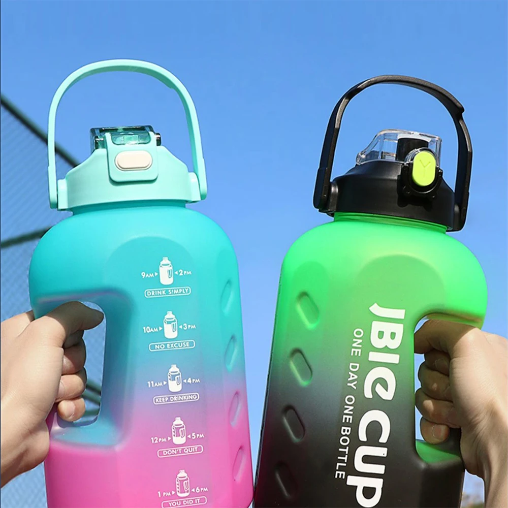 3 Liter Sports Water Bottle With Handle Large Capacity Fitness With ...