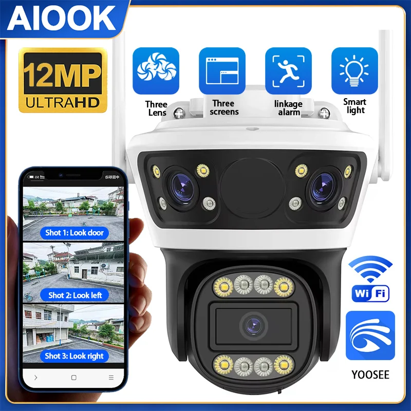 AIOOK-YOOSEE-WiFi-Camera-HD-12MP-Outdoor-Waterproof-IP-CCTV-Night ...