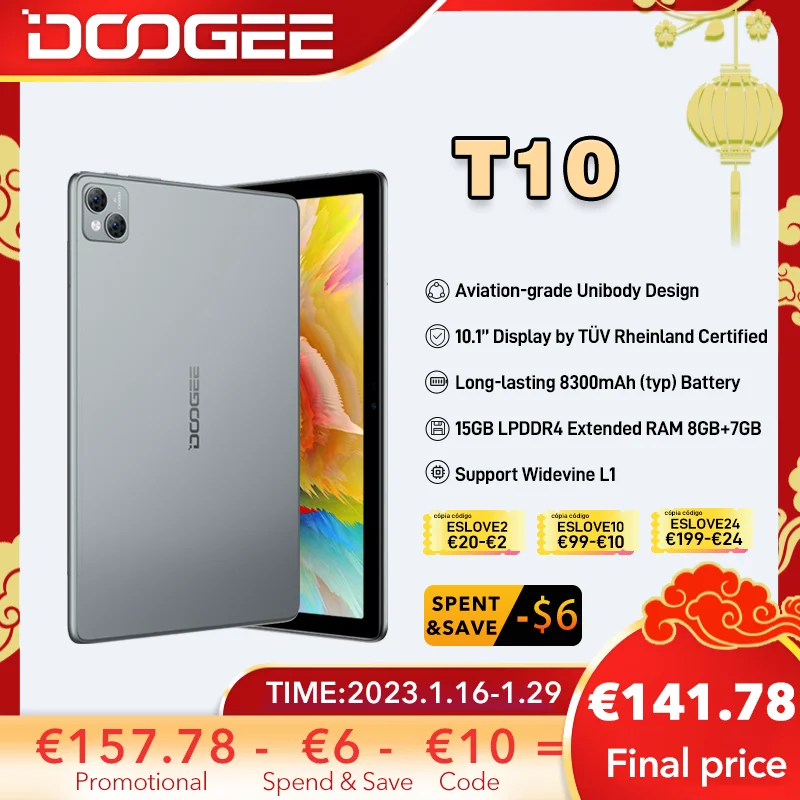 [estreno mundial] doogee T10 Tablet PC 10.1 "IPS FHD + Display by TÜV ...