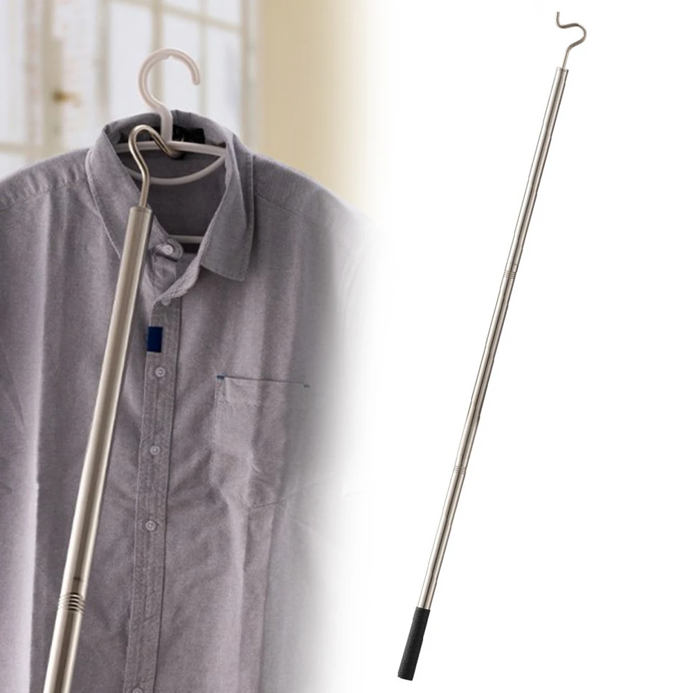 Clothes Rack Hook Pole To Reach High Hangers Closet Reach Pole ...