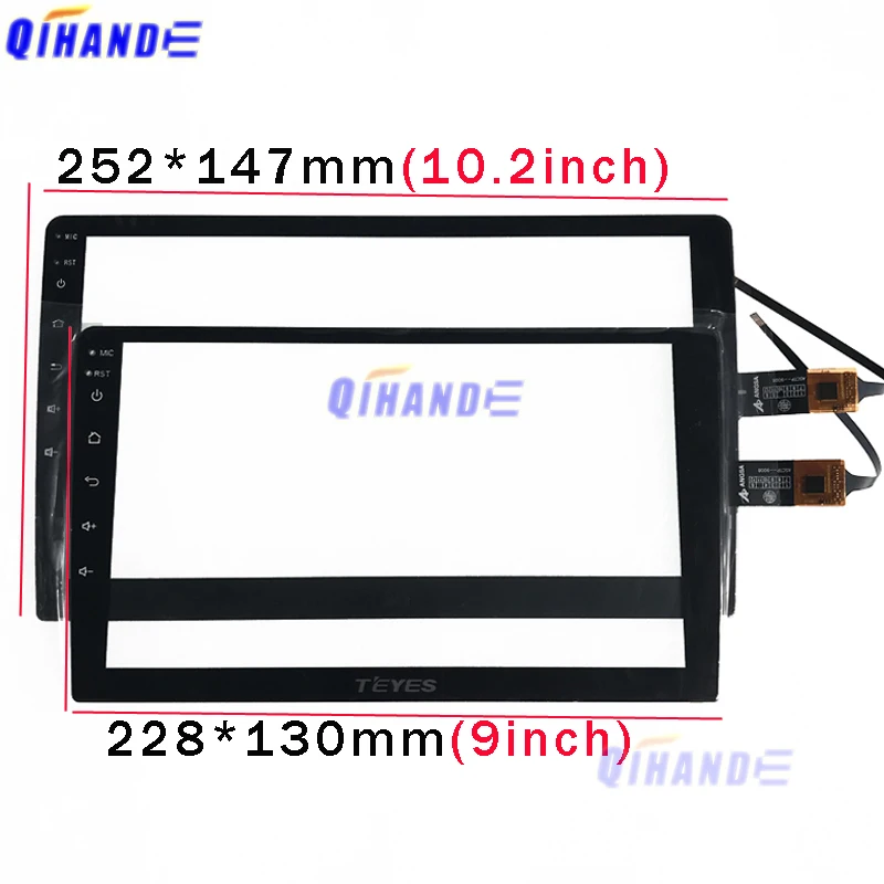 2.5D New Touch Screen Compatible For 9 inch,10.2 inch Touch Glass ...