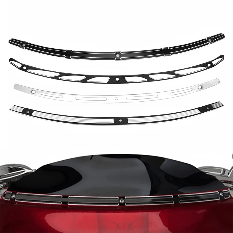 Motorcycle-Windshield-Trim-Black-Windscreen-Accessories-For-Harley ...