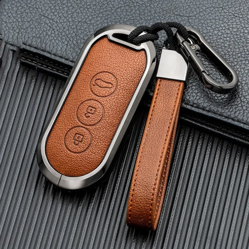 Zinc-Alloy-Leather-Car-Smart-Key-Case-Cover-for-Aito-M5-M7-2022-3 ...