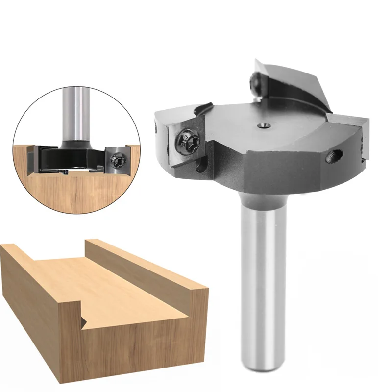 1pc 3 Flutes 8mm 12mm 1/2 Shank Planing Bits Face End Milling Cutter ...