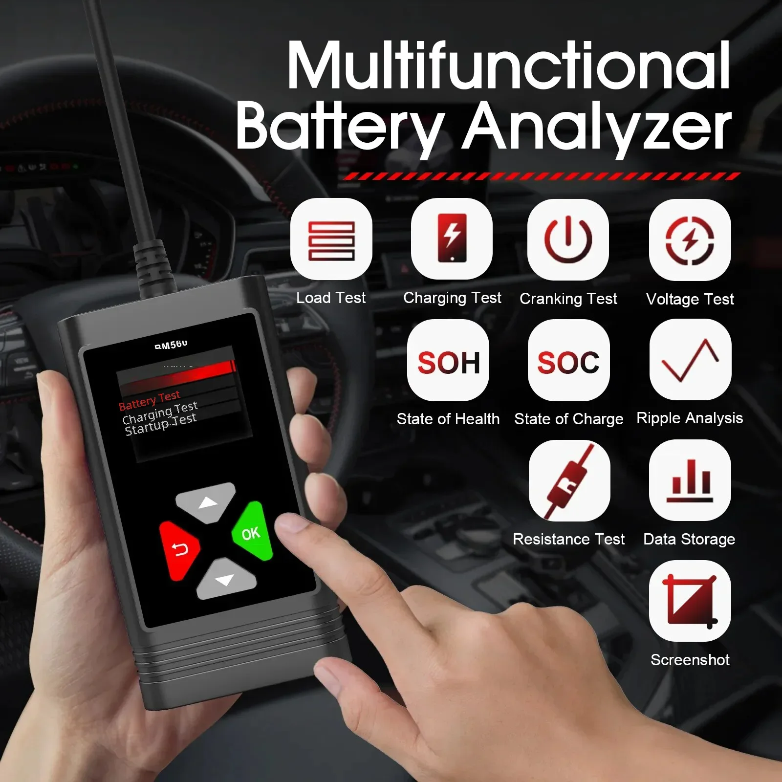 OBDResource-Car-Battery-Tester-6V-12V-BM560-100-2000-CCA-Automotive ...