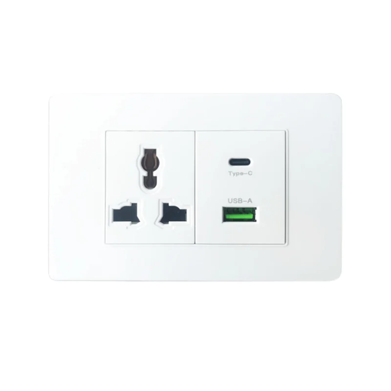 Us-118mm-Universal-Multifunctional-15A-socket-with-USB-charging-Type-c ...