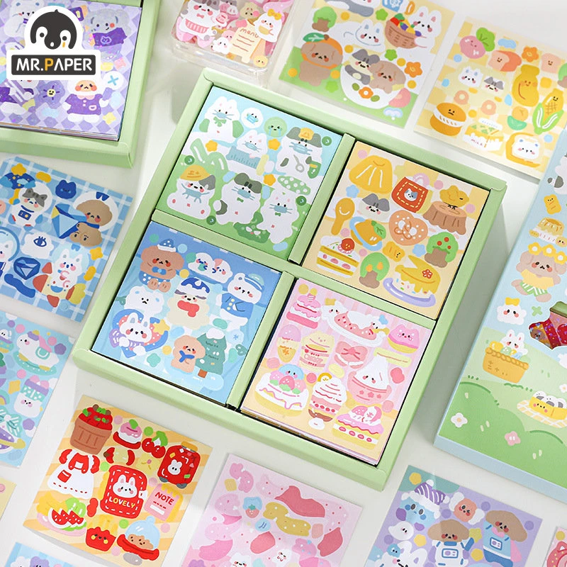 Mr. Paper caja de pegatinas de animales de dibujos animados, película ...