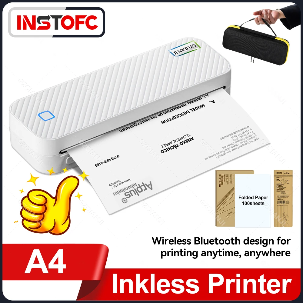 Portable-A40-Thermal-Printer-Inkless-Bluetooth-A4-Paper-Mobile-Phone ...