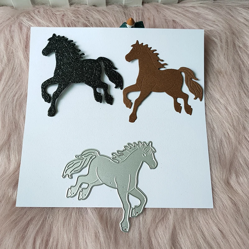 New-Horses-Steed-metal-cutting-die-mould-scrapbook-decoration-embossed ...