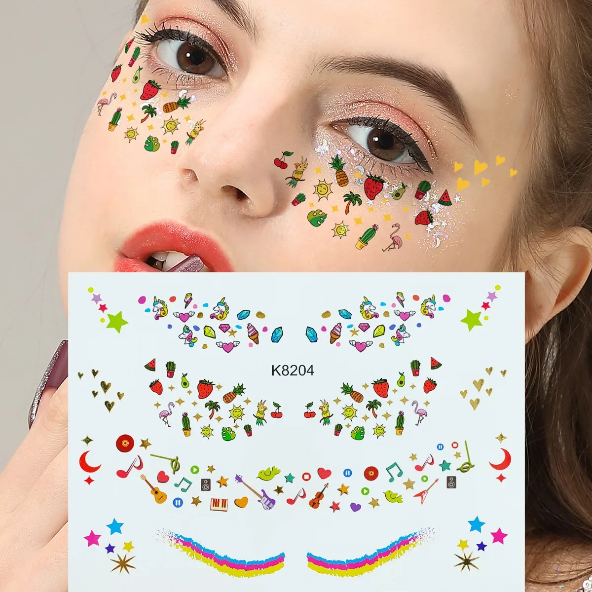 Glitter face tattoos - Bronctattooaus.com