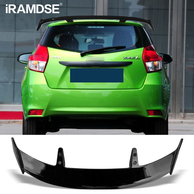 Gloss-Black-Spoiler-for-Toyota-Yaris-2014-2020-Type-TE-Carbon-Surface ...
